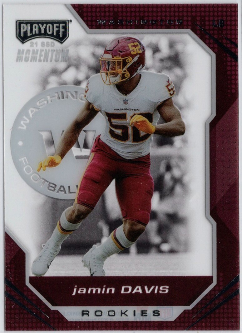 2021 Panini Chronicles - Playoff Momentum Jamin Davis Rookie Card #PMR ...