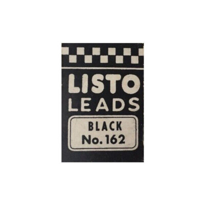 8 x BLACK Listo Chinagraph pencil spare replacement leads. Refils ...