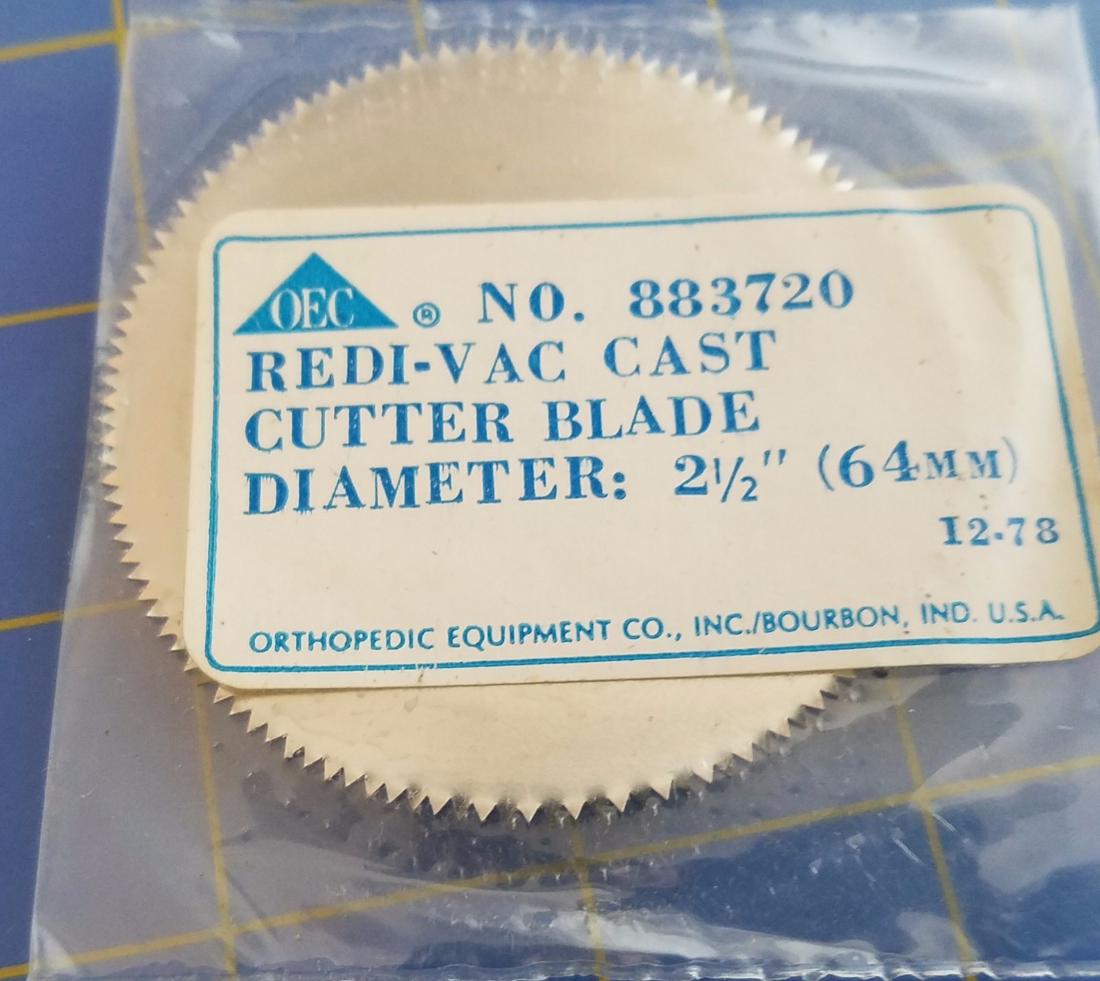 OEC Redi-Vac Cast Cutter Blade 2 1/2" 64mm 12-78 | eBay