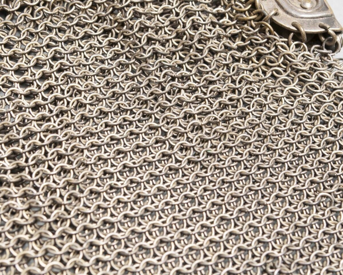 Antique Victorian German Silver Mesh Chainmail Handba… - Gem