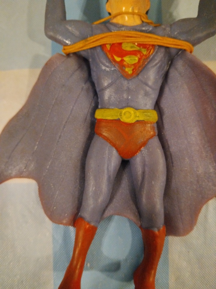 Vintage 1973 Ben Cooper Rubber SUPERMAN DC Comics Action Figure Jiggler ...