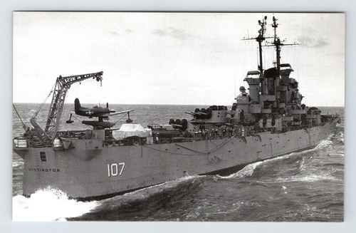 Postcard US Navy Ship USS Huntington CL107 Light Cruiser Military 1948 ...