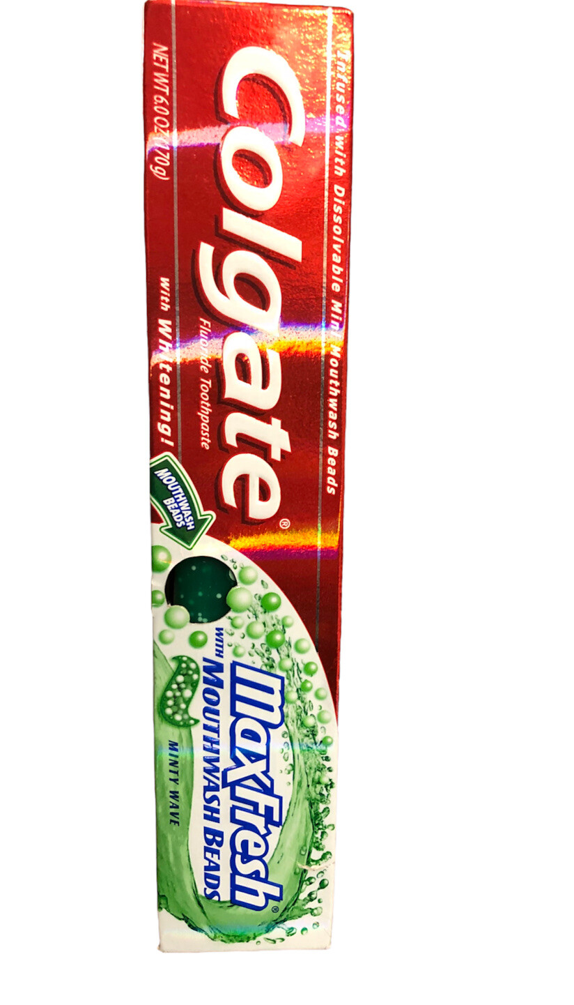 RARE Colgate Max Fresh Mint Burst With Mouthwash Beads Toothpaste Minty ...