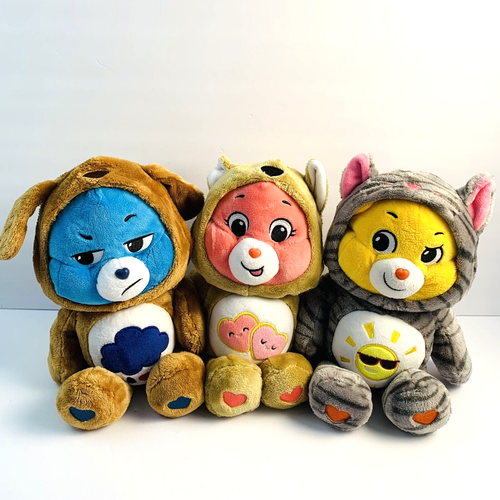 Care Bears Plush Unlock The Magic Love A Lot Squirrel Dog Cat Lot of 3 ...