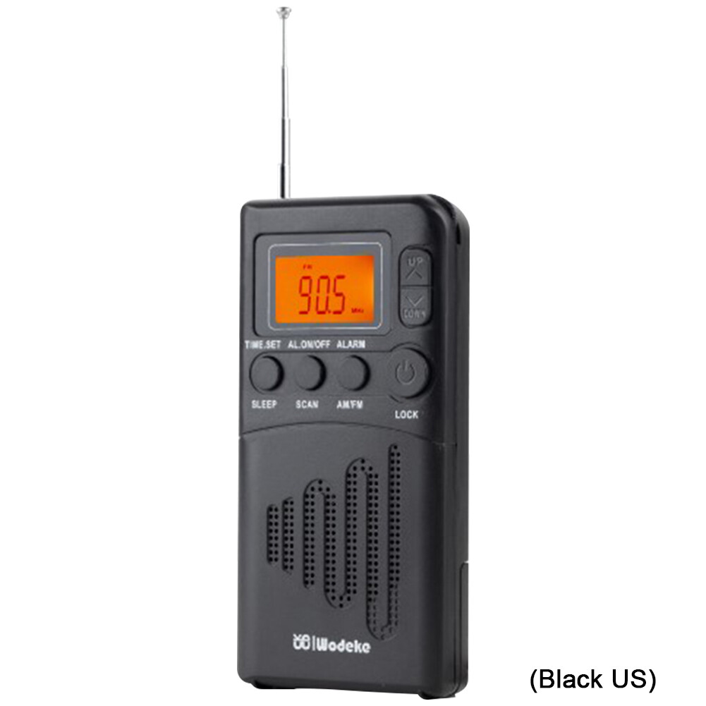 Handheld Mini Radio AM FM Radio LCD Digital Small Dgital Radio (black ...