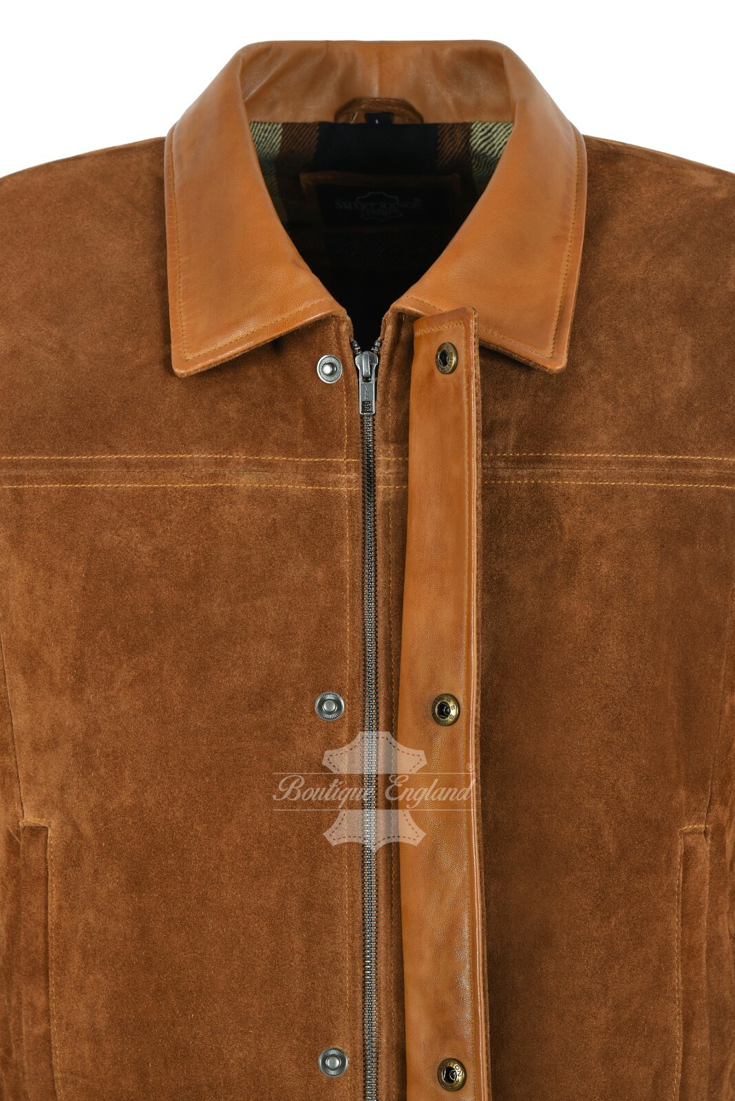 Men's Leather Car Coat Tan Suede Classic Tailored Soft Real Leather ...