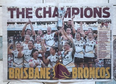 NEW Poster Brisbane Broncos Rugby League 2025 NRLW Champions Upton ...
