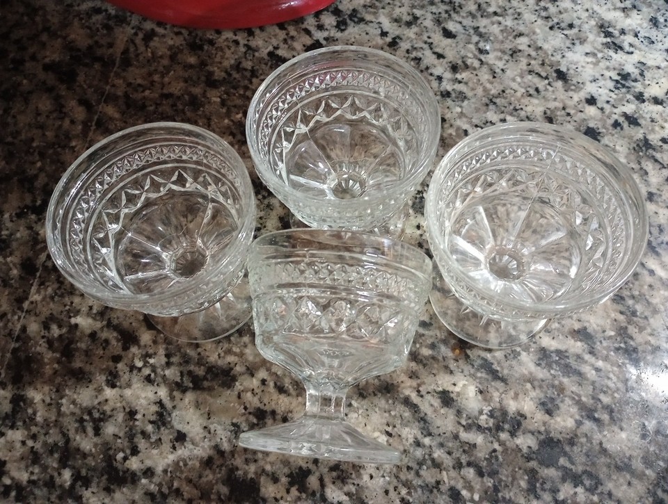 Vintage Anchor Hocking Wexford Footed Sherbet Bowl, Set Of 4 | eBay