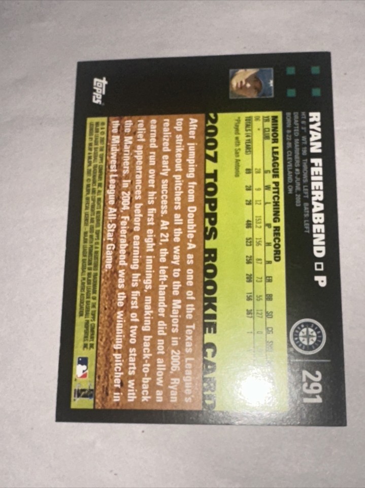 Ryan Feierabend 2007 Topps #291 | eBay