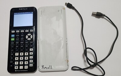 Texas Instruments TI-84 Plus CE Graphing Calculator Black + USB Cable ...