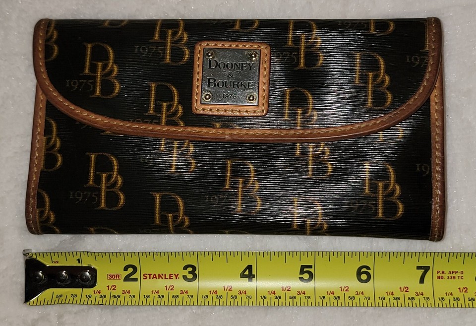 Dooney & Bourke Shiny DB Signature Continental Wallet - FAIR CONDITION ...