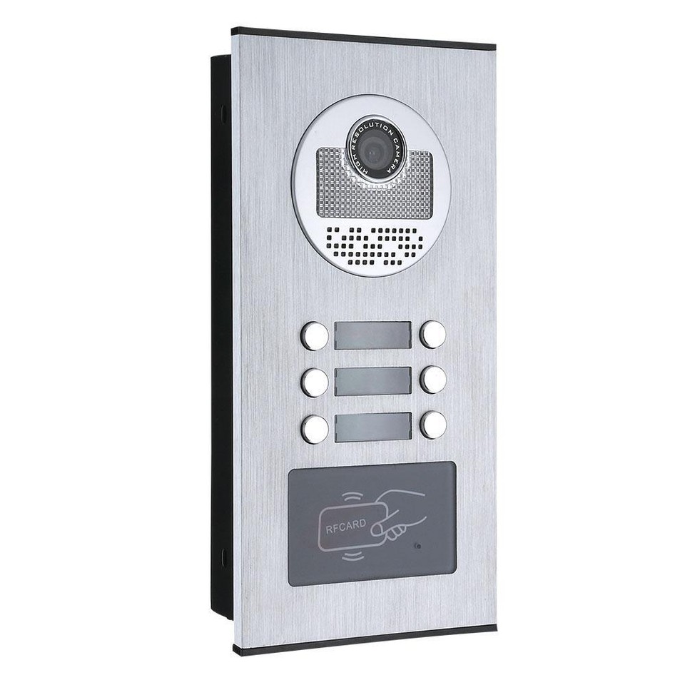 4 Monitor Video Door Phone Intercom 4 Apartment/Family RFID 1000TVL ...