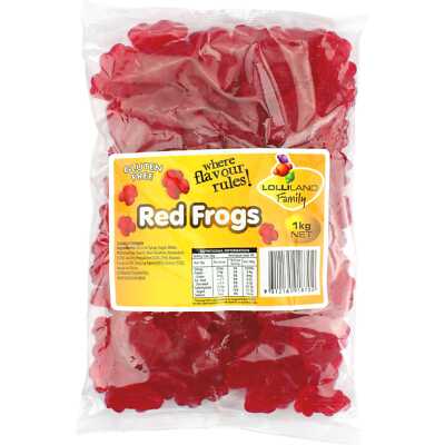 1kg Bag Mixed Red Frog Lollies Birthday Party Candy Favours Lolly ...
