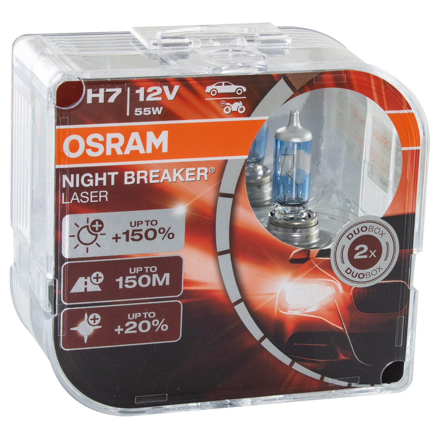 OSRAM Kit D2S+H7 Nuit Breaker Brun Laser Duobox Xenarc Xénon Brûleur ...