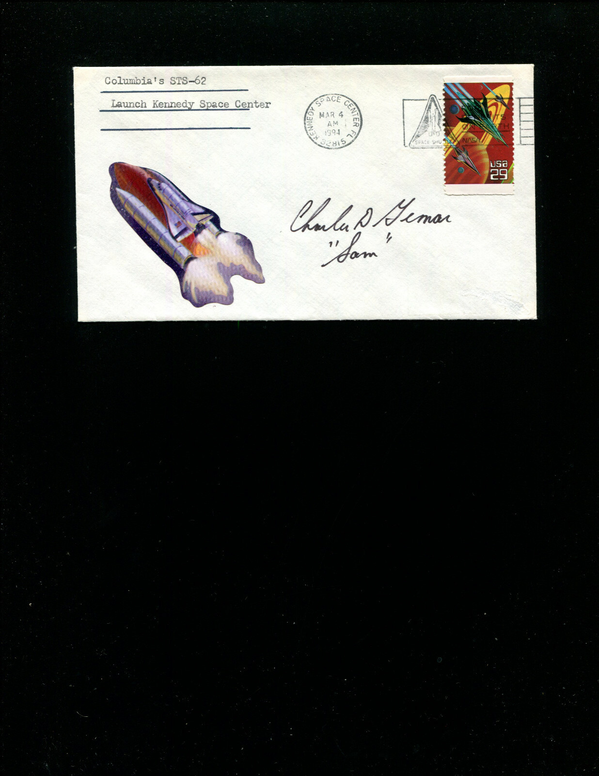 Space Launch Cover STS-62 Columbia Astronaut Autograph Charles D Gemar ...