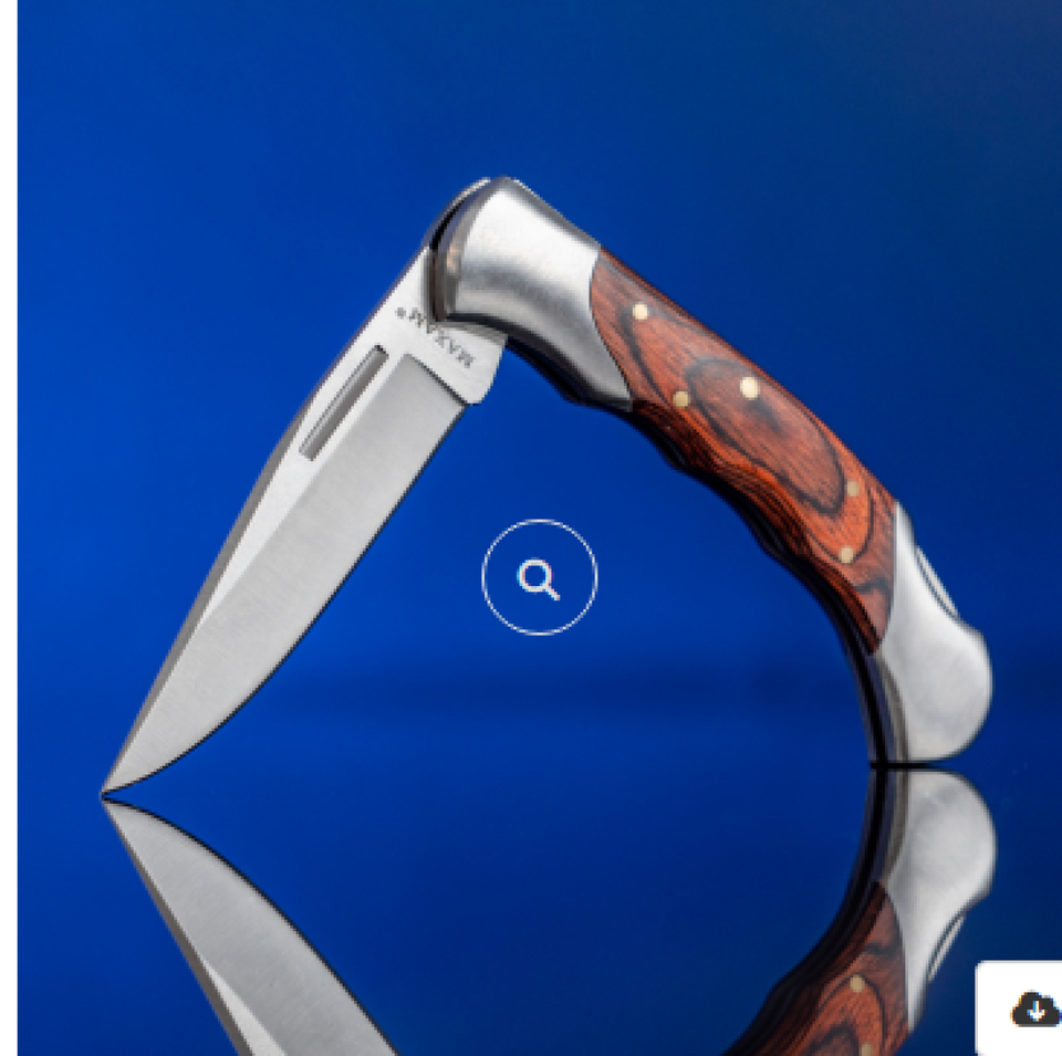 Maxam Lockback Executive Knife - Wooden Handle w/ Stainless Steel Blade ...