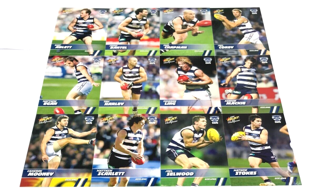 2008 SELECT AFL CHAMPIONS TRADING CARD FULL BASE CARD TEAM SET (12 ...