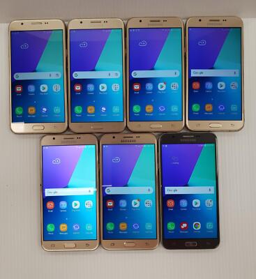 LOT OF 7 Samsung Galaxy J7 SM-J727T SM-J727V 16GB T-Mobile Verizon ...