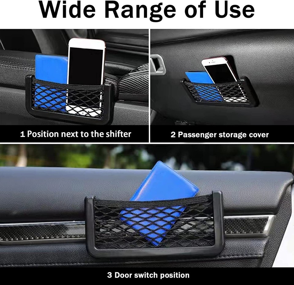 2pcs Body Edge Elastic Net Storage Phone Holder Auto Car Interior ...