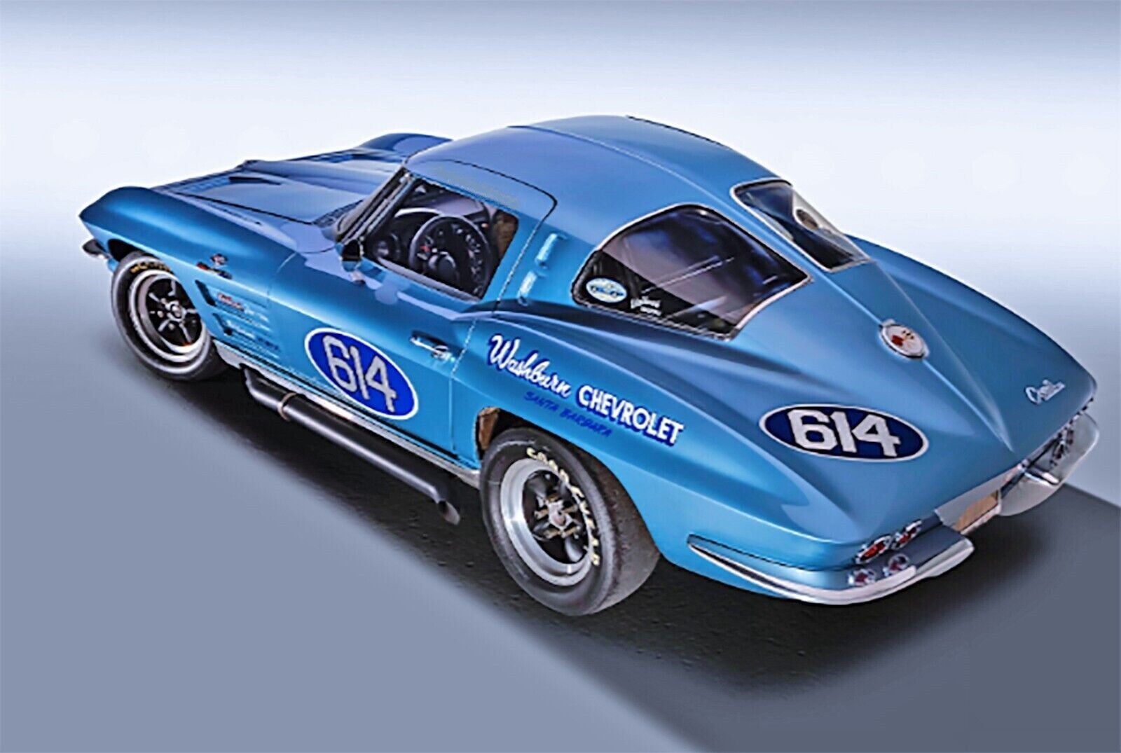 Corvette Chevrolet StingRay Race Car Chevy 1 Built Metal Model 18 24 55 ...