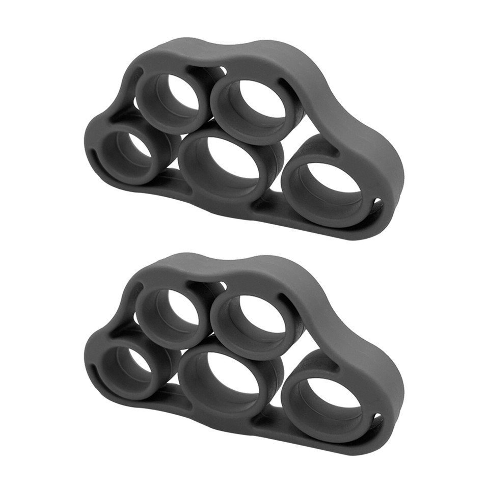 _ 2pcs Finger Strength Trainer Silicone Hand Grips Finger Tension Ring ...