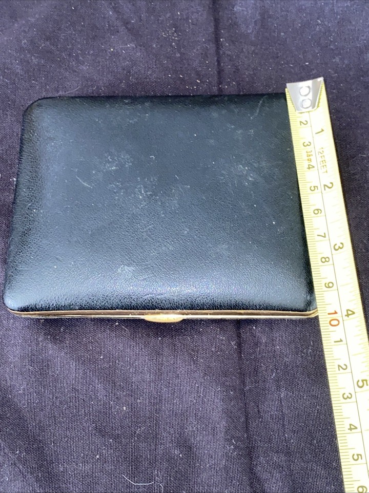 Vintage Black Leather Cigaret Case Made In England | eBay