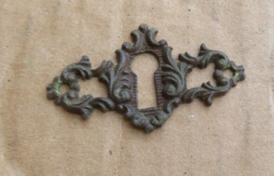 Vintage Brass Small Escutcheon Key Hole Horizontal | eBay