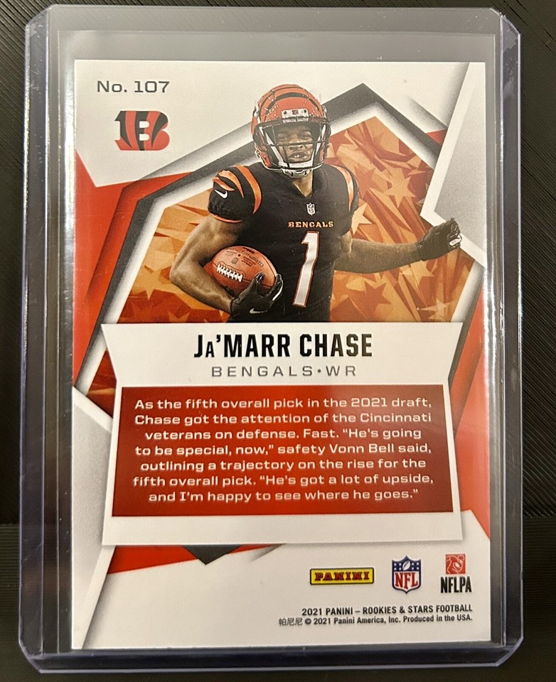 JAMARR CHASE ROOKIE CARD Ja'marr CINCINNATI BENGALS 2021 Football R&S ...