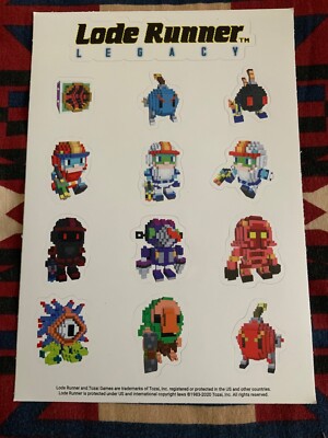 Lode Runner Legacy Collectors Edition 13 Pixel Art Sticker sheet | eBay