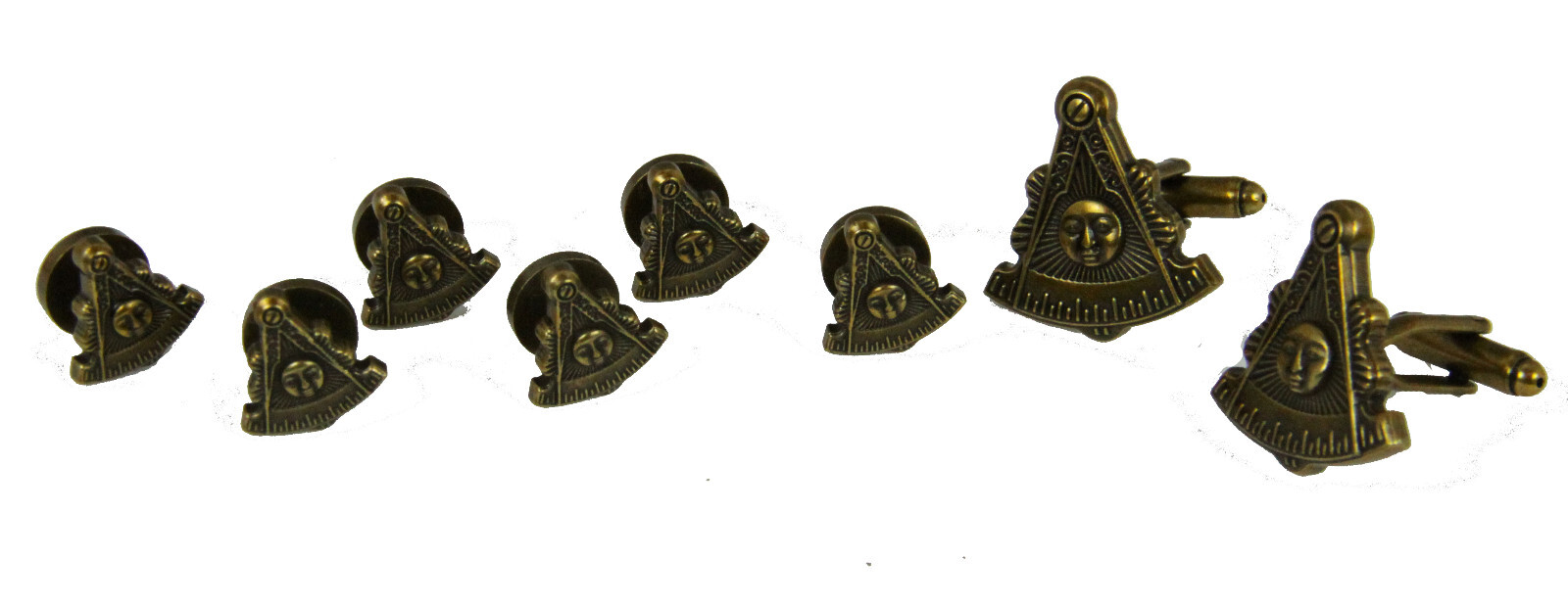 4032007 Past Master Tuxedo Studs Cuff Link Set Shirt Mason Worshipful ...