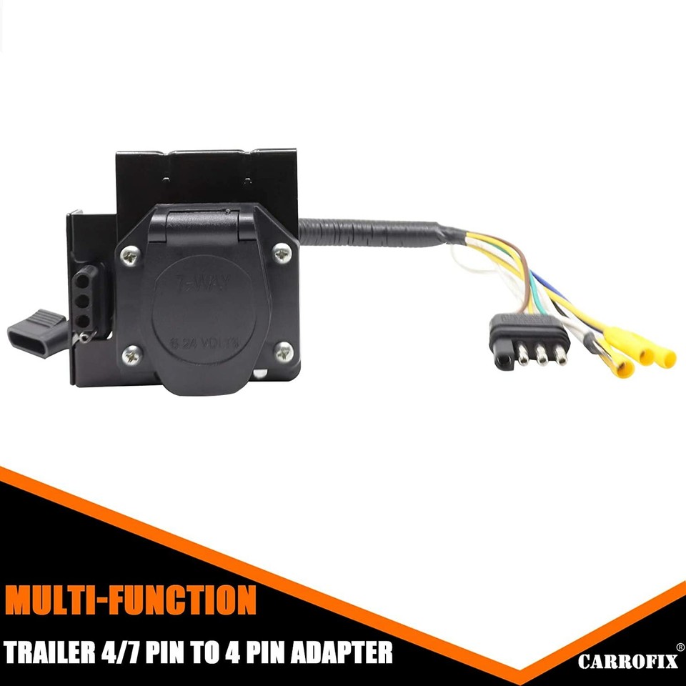 Universal Multi-Tow 4-Way to 7-Way Blade and 4 Pin Flat Trailer Light ...