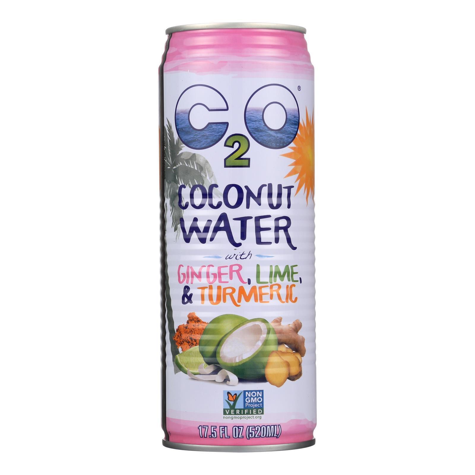 C2o - Pure Coconut Water - Ginger Lime And Tumeric - Case Of 12 - 17.5 Fl Oz. 853883003848| eBay