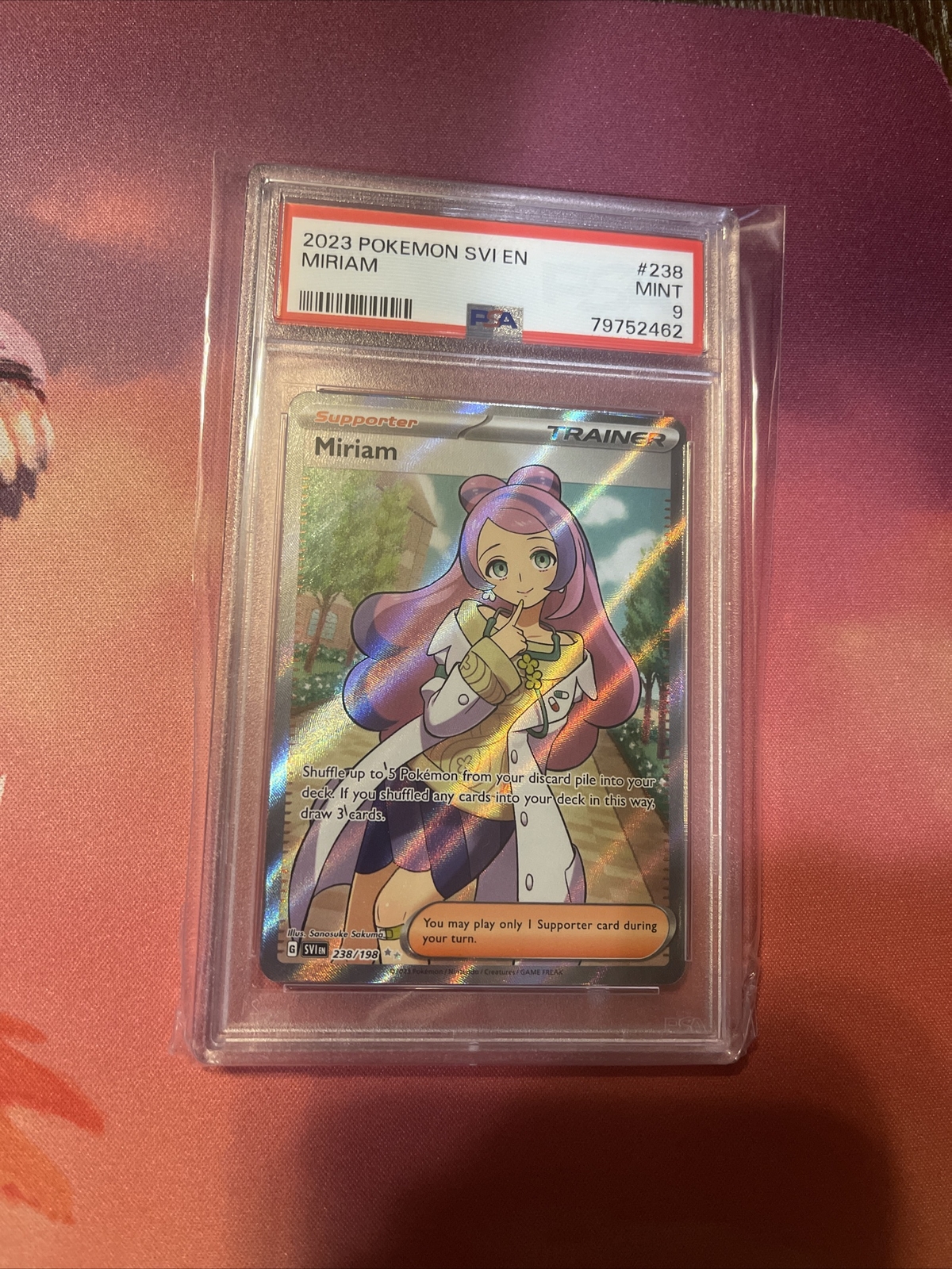 2023 Pokemon Scarlett & Violet #238 Full Art Trainer Miriam PSA 9 MINT ...