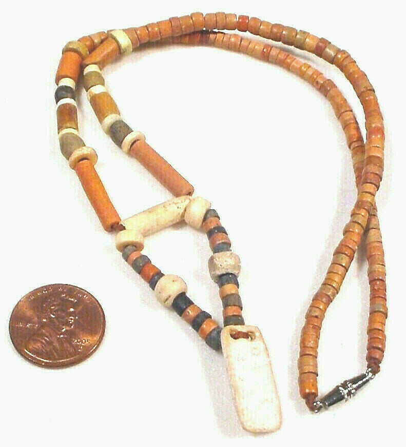 PRE-COLUMBIAN CERAMIC & SHELL BEAD NECKLACE TAIRONA COA | eBay
