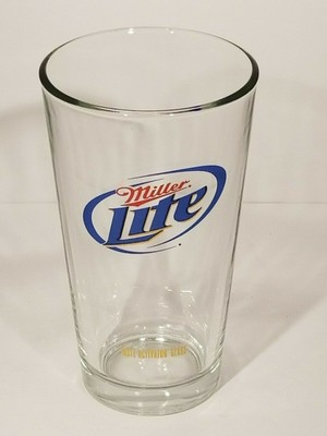 Miller Lite Beer Glass Taste Activator Collectors Pint Size Glassware ...