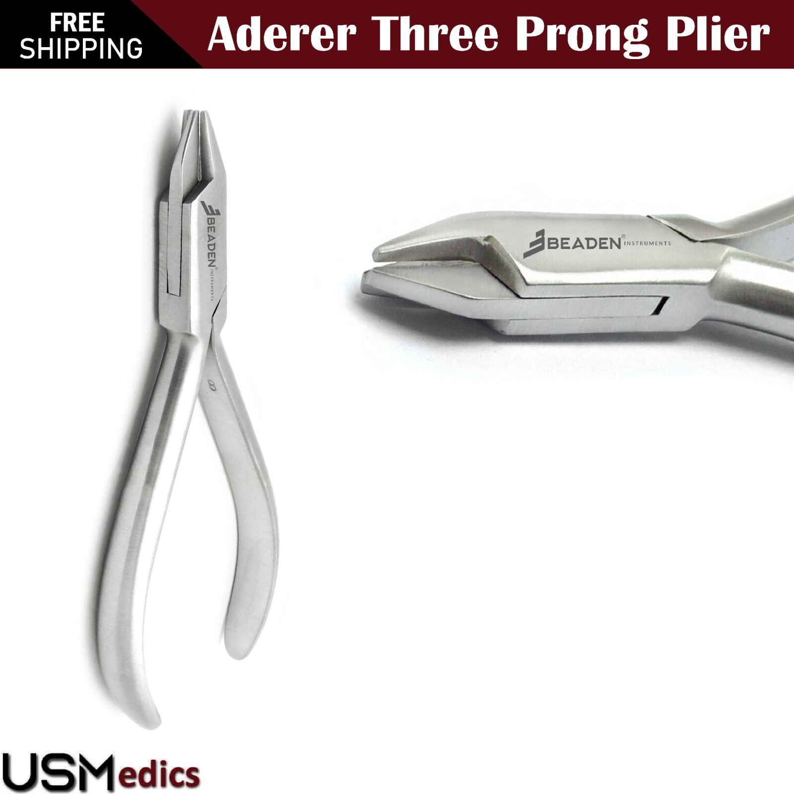 Dental Orthodontic Aderer Plier Three Prong Wire Bending Pliers Triple ...