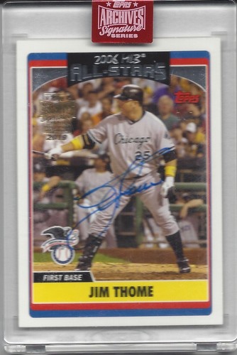 JIM THOME #1/1 2019 TOPPS ARCHIVES BASEBALL SIGNATURE SERIES ON CARD ...