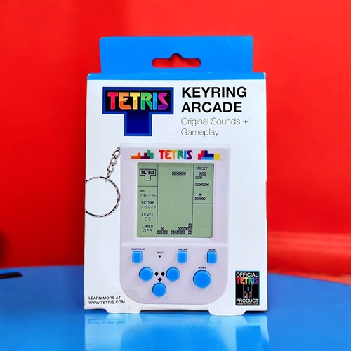TETRIS KEYRING ARCADE Mini Handheld Travel Game w/ Original Sounds NIB ...
