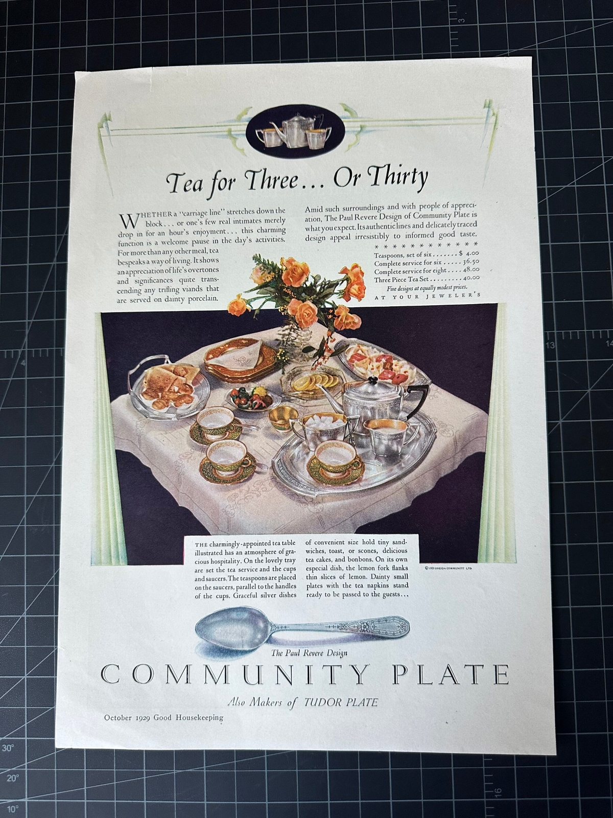 Vintage 1929 Community Plate Silverplate Print Ad | eBay