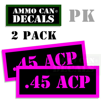 45 ACP Ammo Can Decals Ammunition Ammo Can Labels Vinyl Stickers2 pack ...