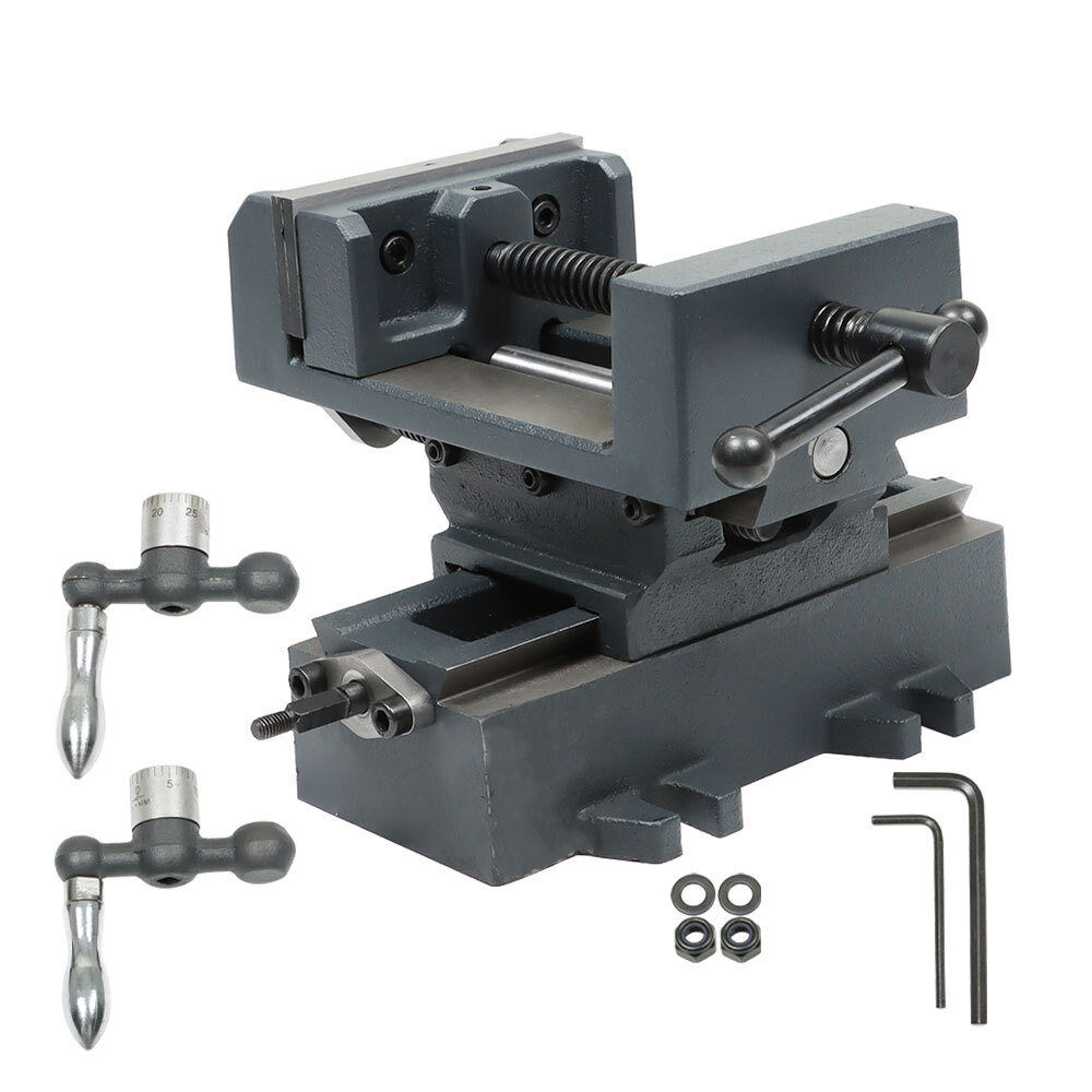 3"/4"/5"/6" Cross Drill Press Vise Slide Milling 2 Way X-Y Clamp Heavy ...