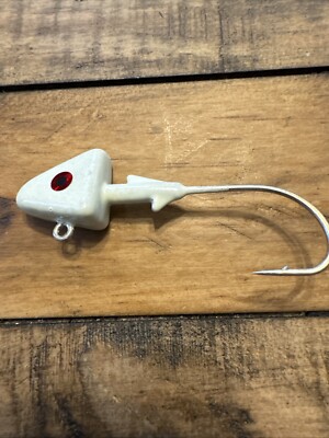 1.5oz Shad Jig Head Red eyes with 6/0 hook sassy shad striper Glow ...