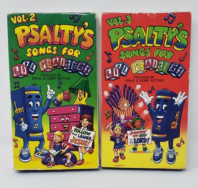 Set of 2 Psalty's Songs for Little Praisers VHS Volume 2 & 3 Rare Kids ...