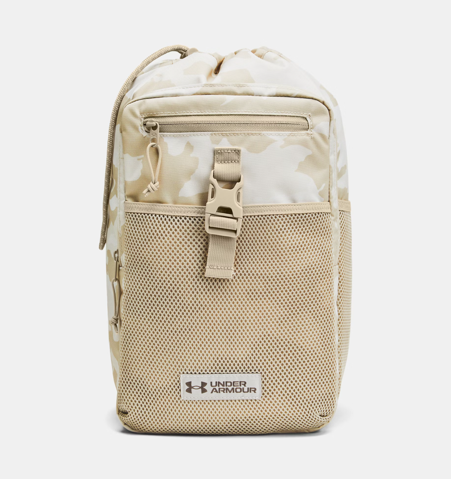 Under Armour Sling Bag White/Khaki Taupe Canvas Crossbody Backpack 13L ...