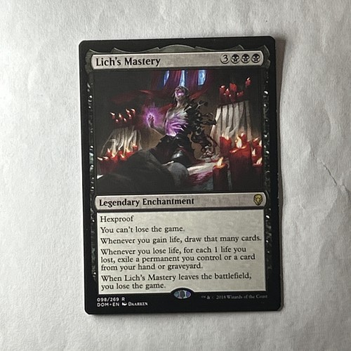 MTG Dominaria DOM Lich's Mastery MINT | eBay