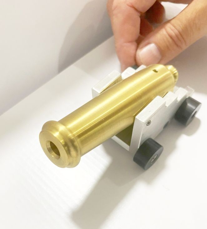 CANNON-BLACK POWDER - FULL CNC MADE - 1" BARREL x 4'' LONG - BRONZE ...
