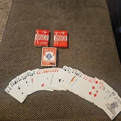 Playing Cards Lot of 3 Deck of Cards Hoyle Bicycle Aviator | eBay