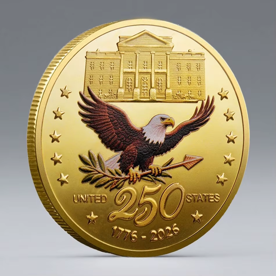Gold-Plated the America 250Th Anniversary Commemorative Coin plates | eBay