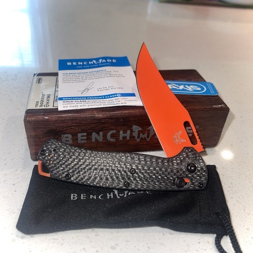 Benchmade 15535 Taggedout Folding Blade Hunting Knife CPM-154 Carbon ...