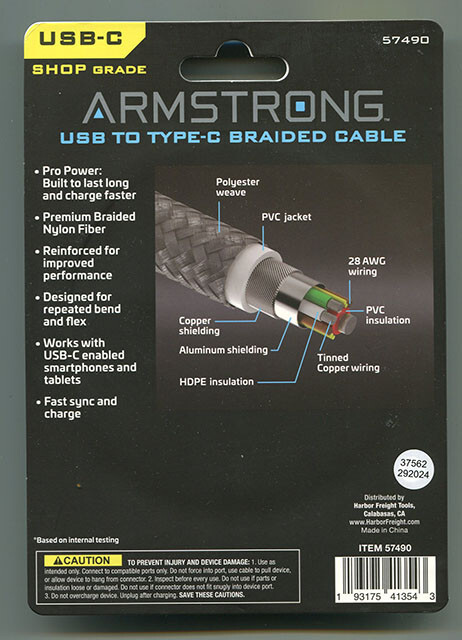 Armstrong USB to Type-C Braided Cable 6ft. Cable - USB-C (NEW) | eBay